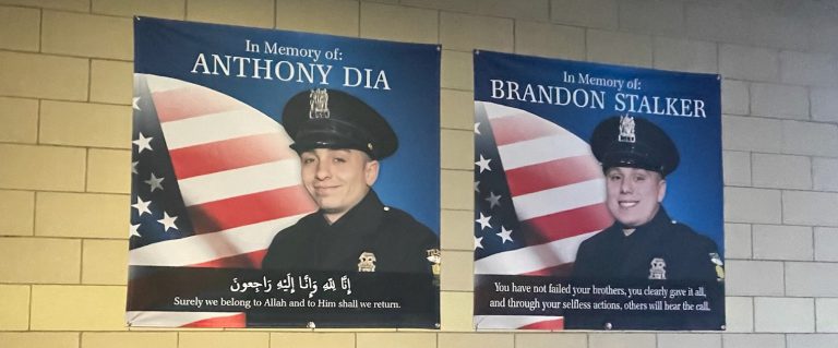 Banners honoring Officers Dia and Stalker installed at Police Athletic ...